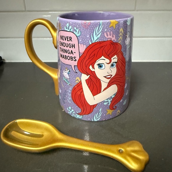 Disney | Dining | Disney Ariel Mug With Purple And Gold Accents | Poshmark